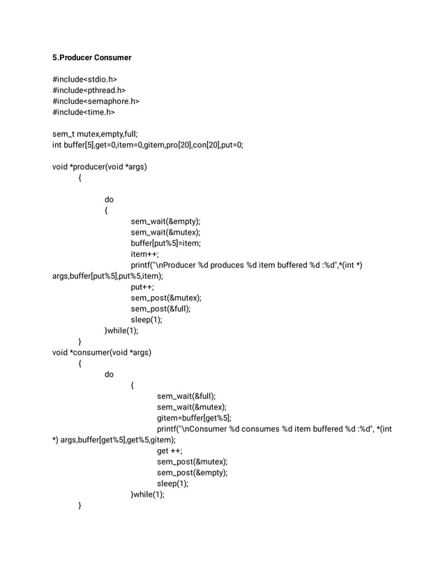 System Software /Operating System Lab Report | PDF