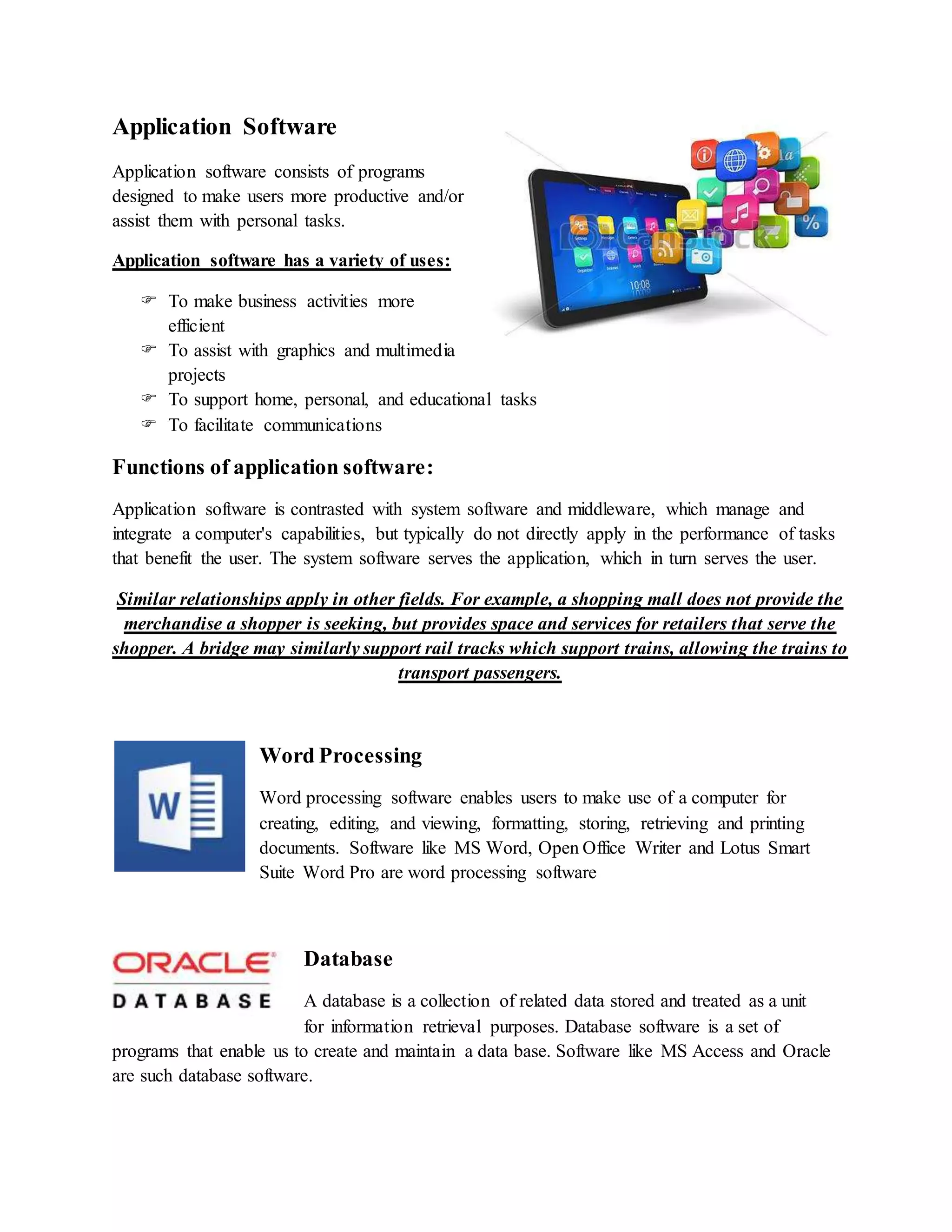 System software vs application software | PDF