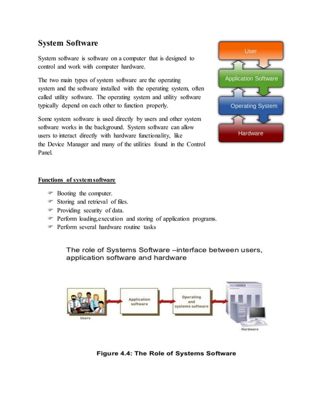 System software vs application software | PDF