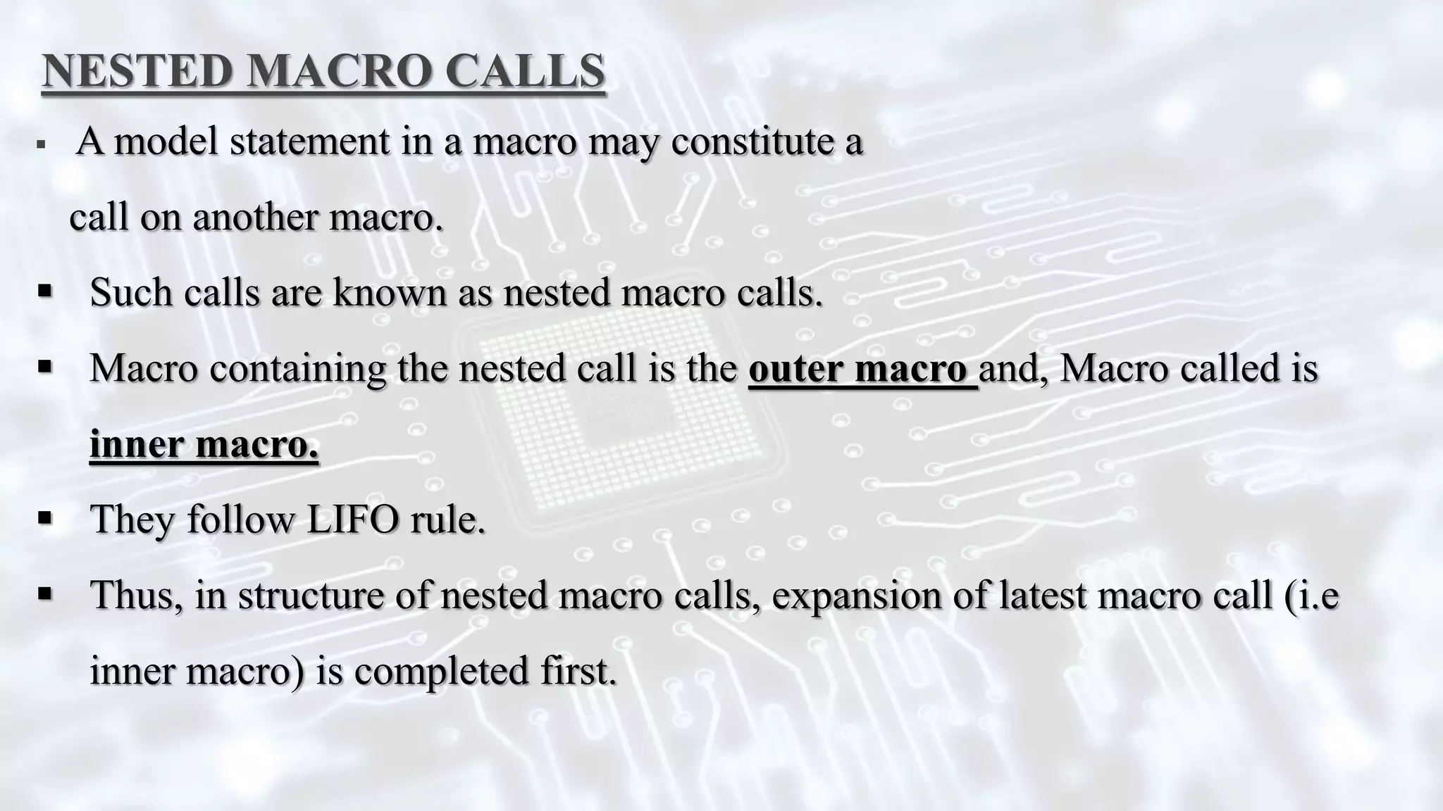 System Software Macro Expansionnested Macro Calls Pptx Programming Languages Computing