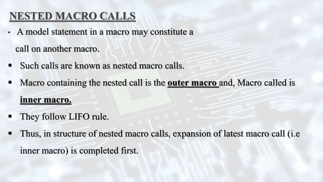 System Software Macro Expansionnested Macro Calls Ppt