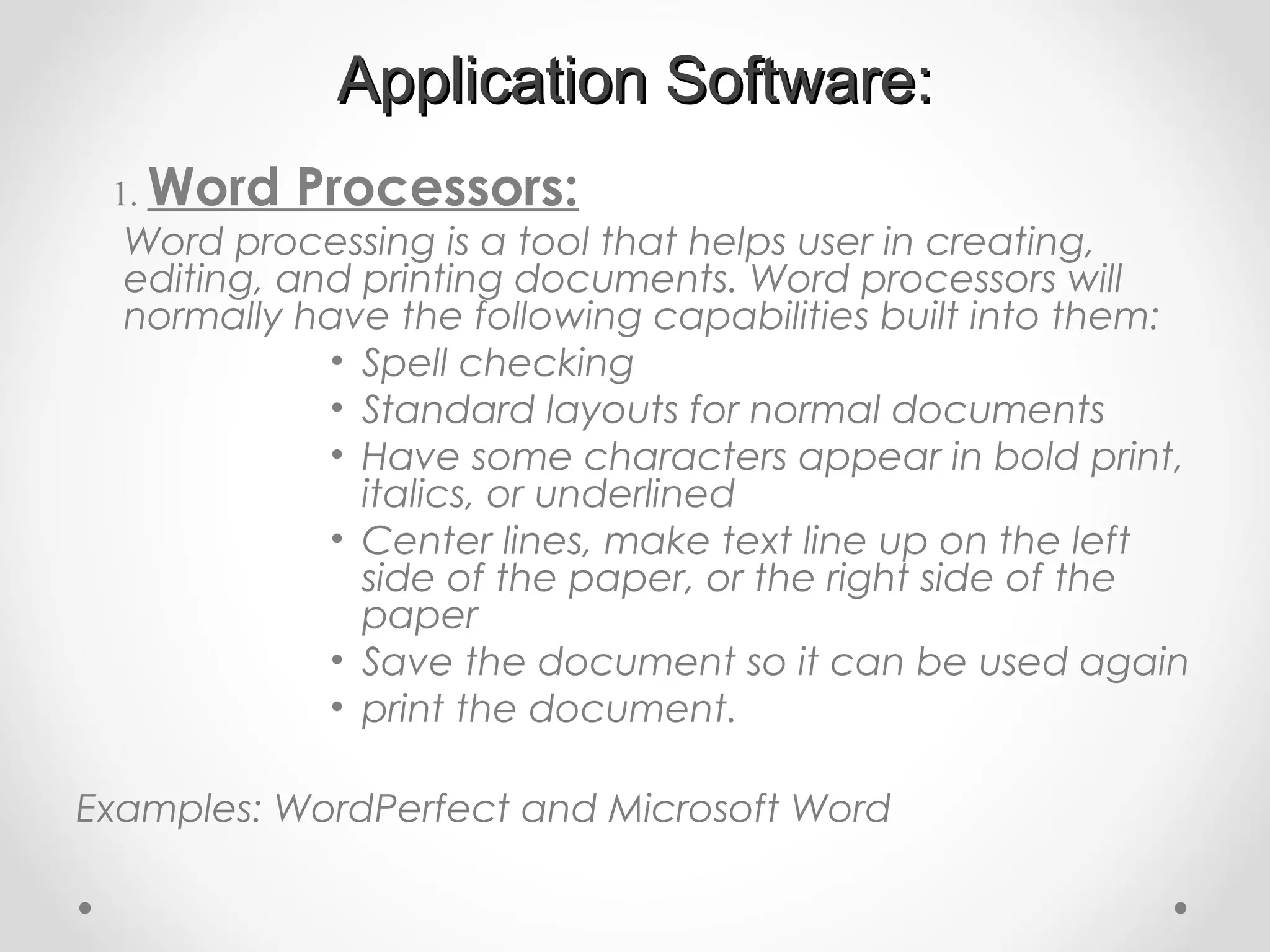 System Software Vsapplication Software Ppt Operating Systems