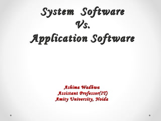 System Software vs.Application Software | PPT | Operating Systems ...