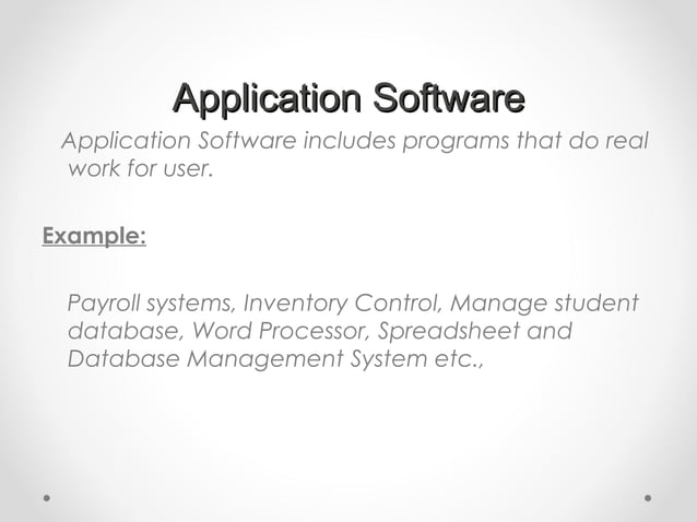 System Software vs.Application Software | PPT | Operating Systems ...