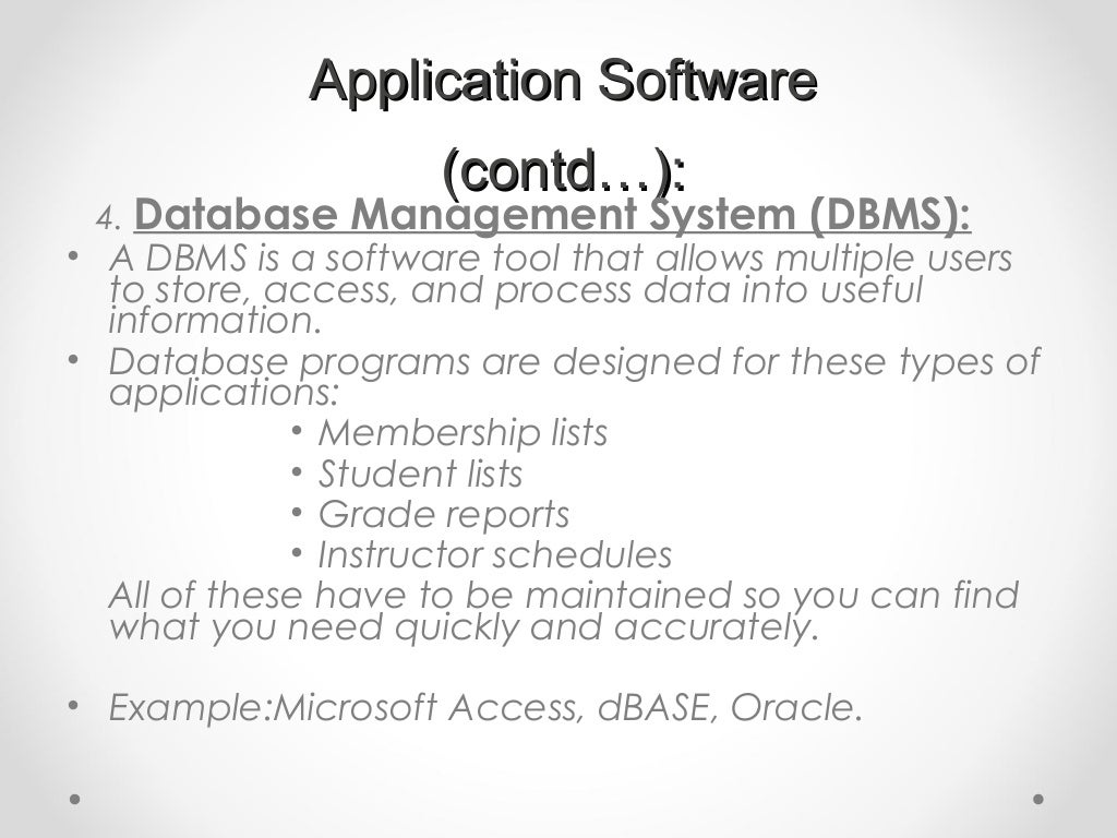 System Software vs.Application Software System Software vs.Application Software