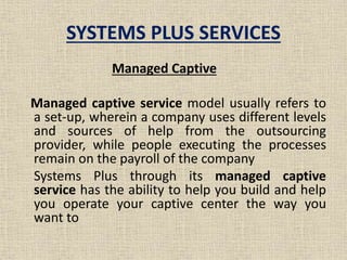 Welcome to Systems Plus | PPTX | Business | Business and Finance