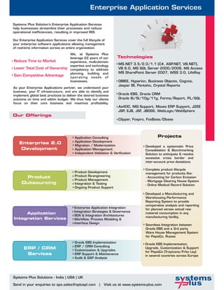 Systems Plus Solutions Brochure | PDF