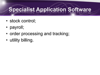 Systems software and applications packages | PPTX