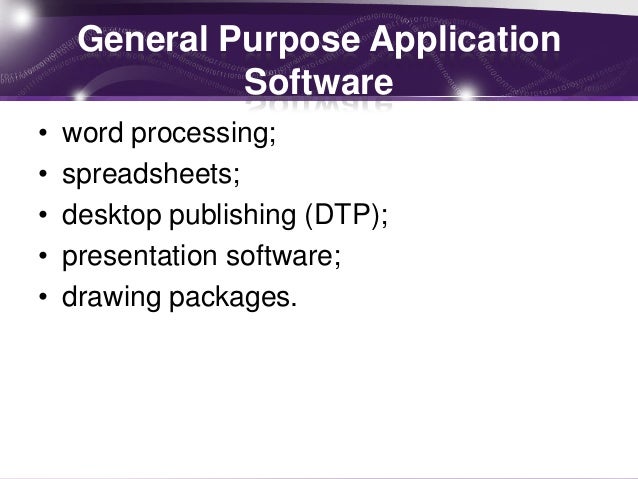 Systems software and applications packages