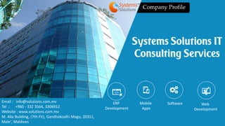 Systems Solutions Pvt.ltd -Maldives | PDF