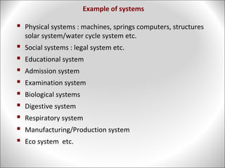 Systems & structural systems | PPT | Geology | Science