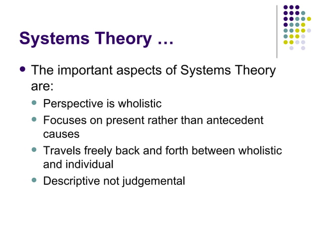 Systems Theory and the Integrated Bower Place Method | PPT | Diseases ...