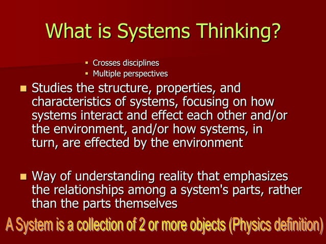 Systems Theory Lecture | PPT