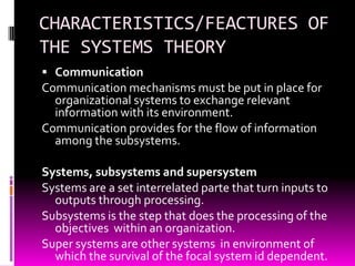 Systems theory ppt | PPTX