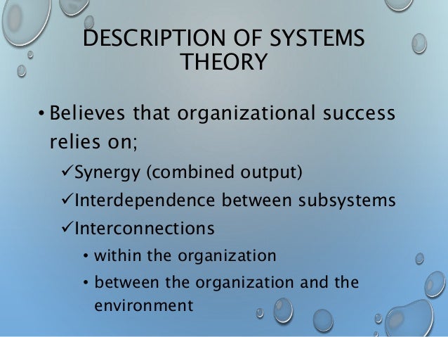Systems theory