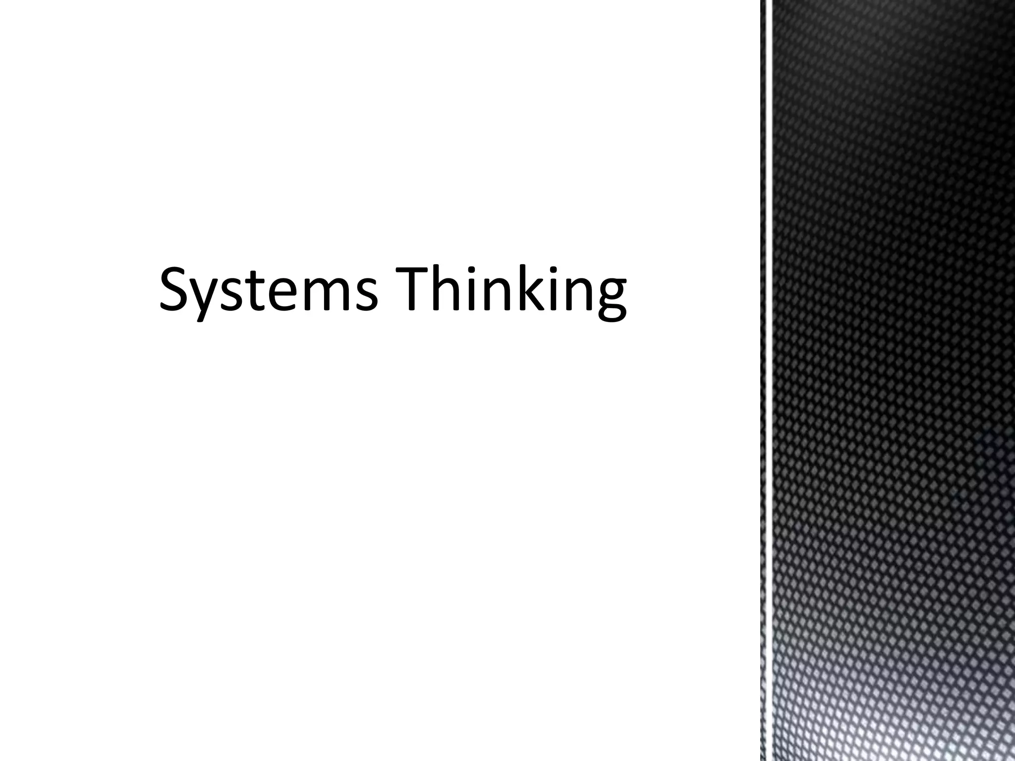 Systems thinking | PPTX
