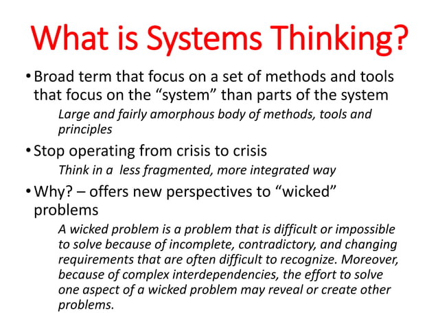Systems Thinking | PPTX