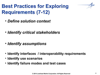 Systems Thinking and Requirements Approaches for Innovative Solutions ...