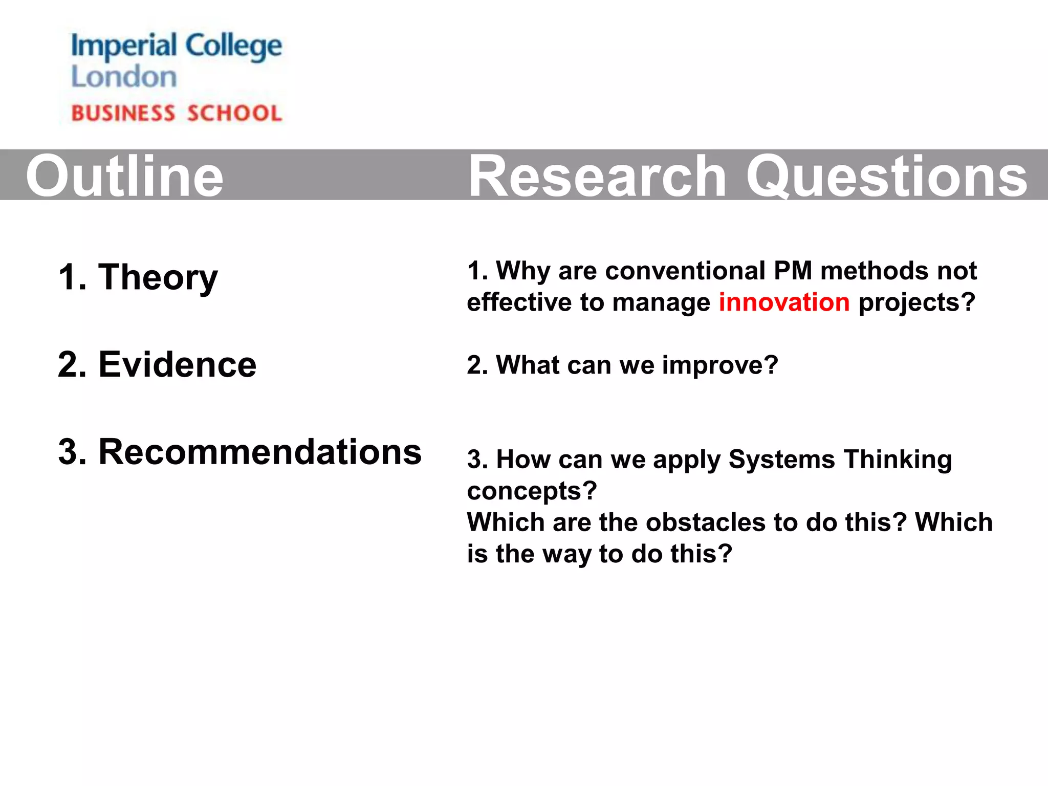Systems thinking in innovation project management | PPTX