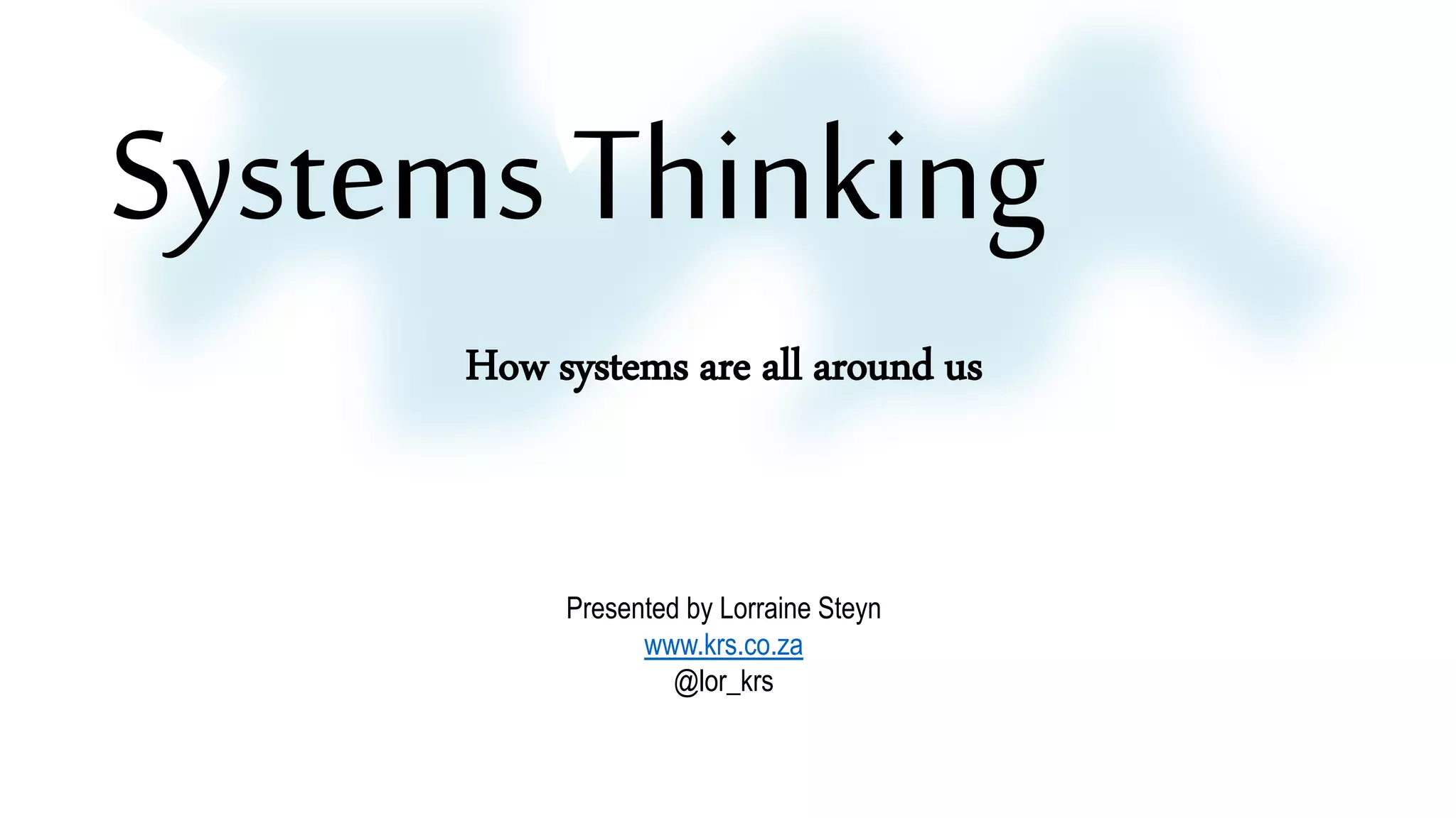 Systems Thinking 2019 | PPTX