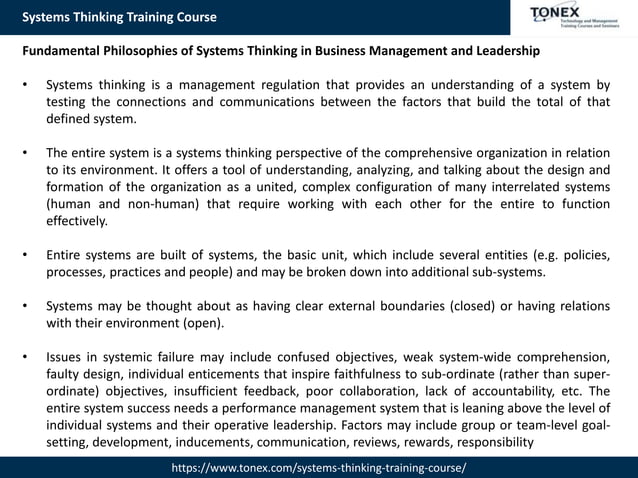 Systems Thinking Training Course | PPTX