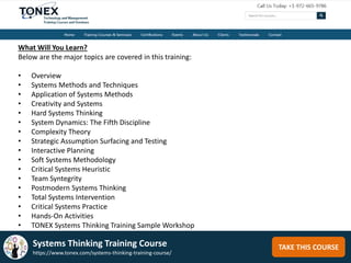 Systems Thinking Training Course | PPTX