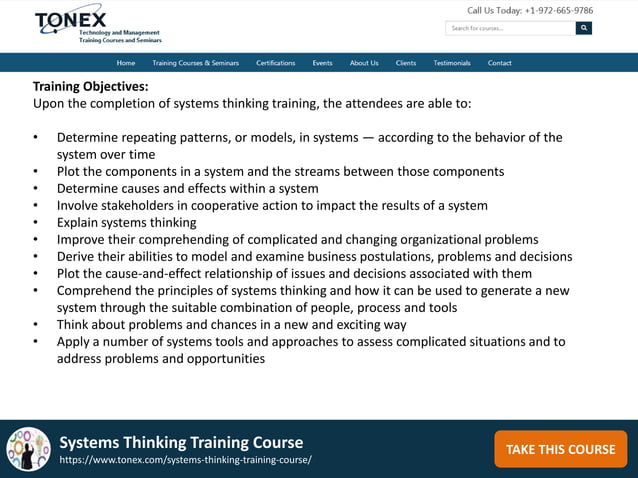 Systems Thinking Training Course | PPTX
