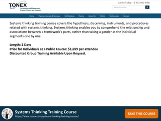 Systems Thinking Training Course | PPTX