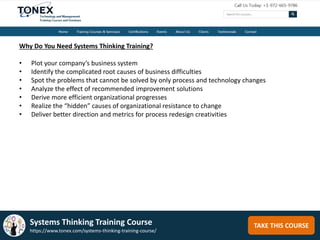 Systems Thinking Training Course | PPTX