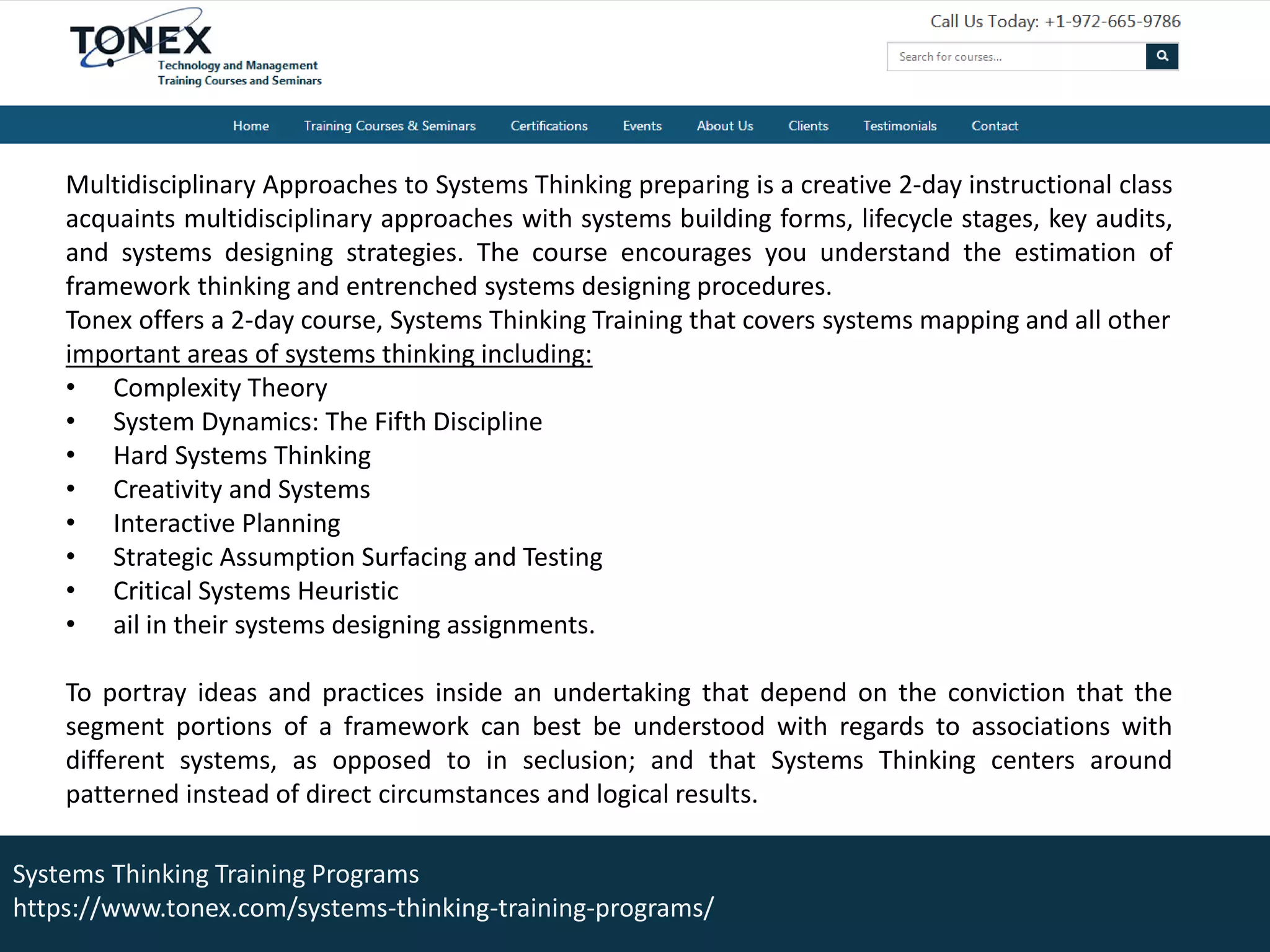 Systems thinking training programs | PPT