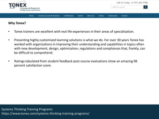 Systems thinking training programs | PPT