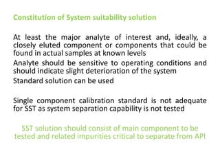 System suitability testing | PPTX