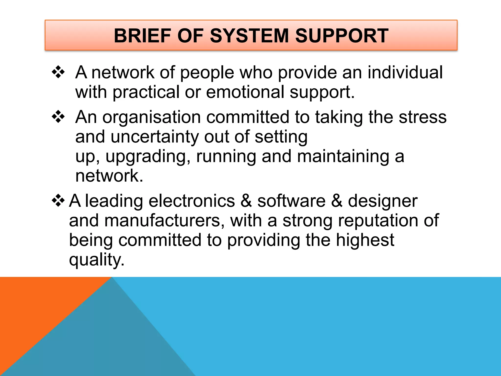 System support analyst | PPT