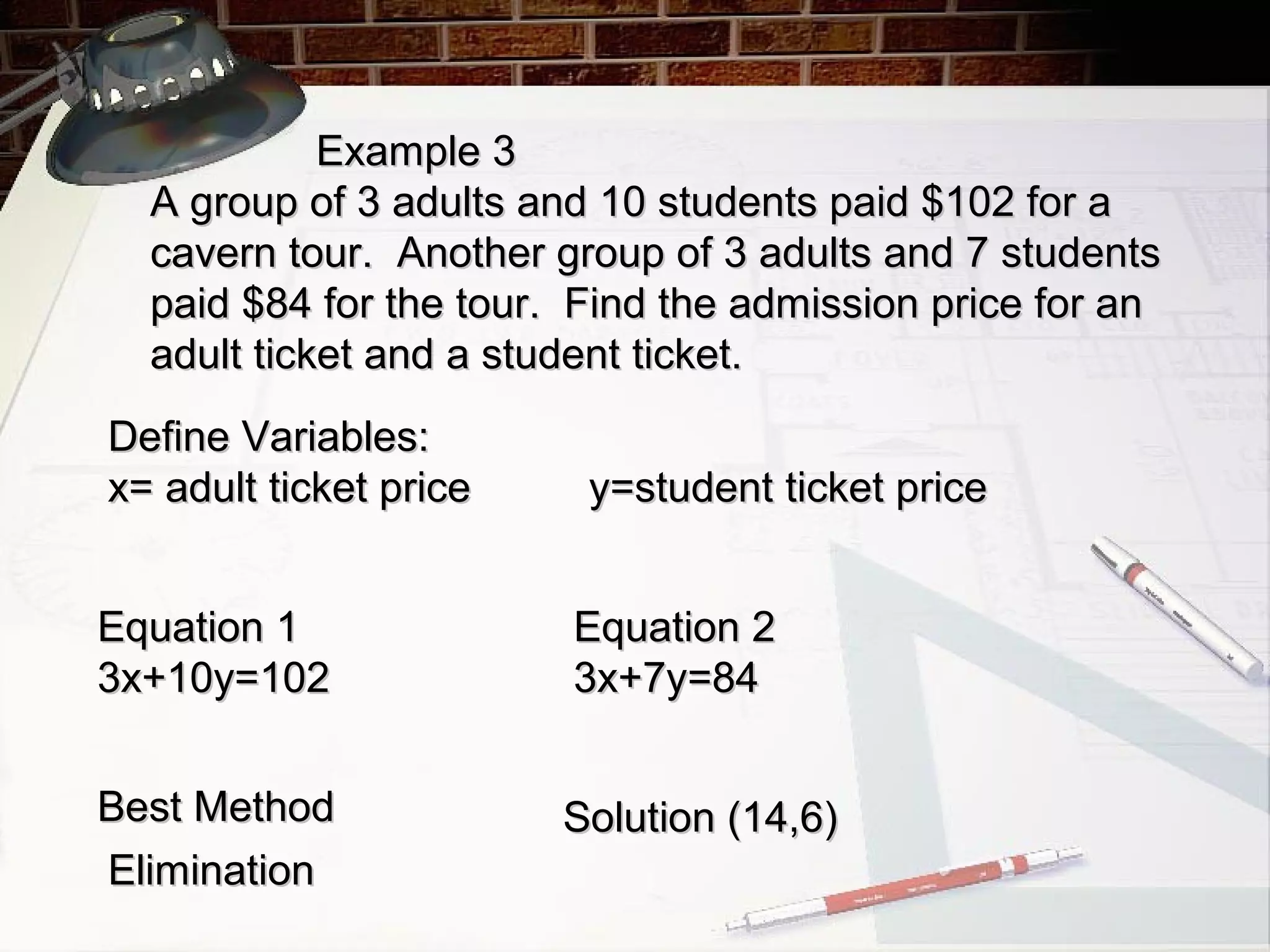 Systems word problems notes | PPT