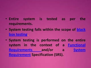 System testing | PPTX