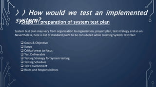 System testing | PPT