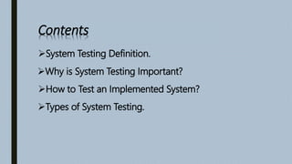 System testing | PPT
