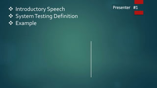 System testing | PPT