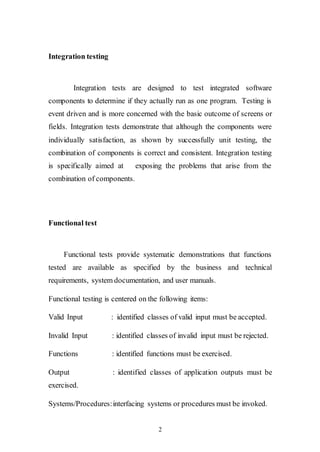 System testing | PDF