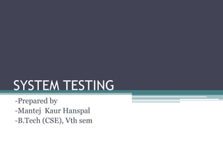 System testing | PPTX