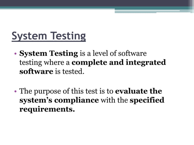 System testing | PPT