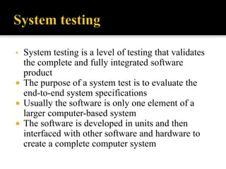 System testing | PPT