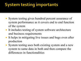 System testing | PPT