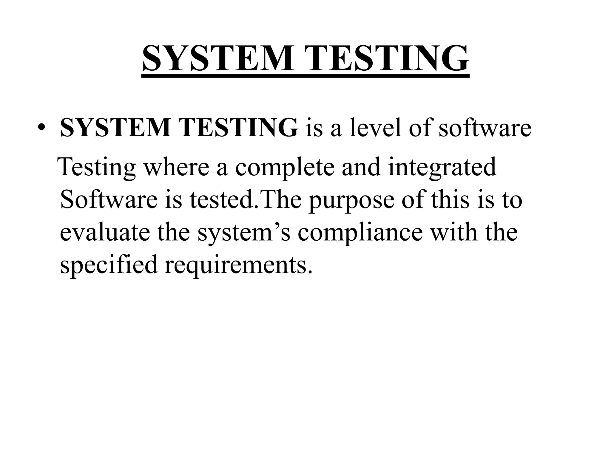 System testing | PPTX