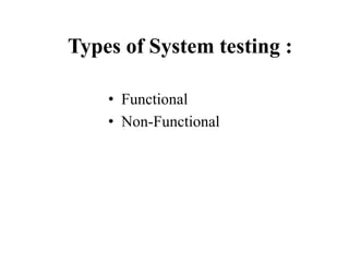 System testing | PPTX | Computing | Technology & Computing