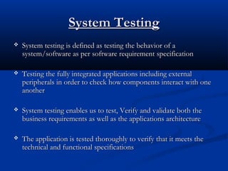 System testing ppt | PPT