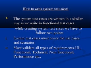 System testing ppt | PPT