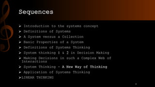 System Thinking - Affect on Decision Making | PPTX | Science