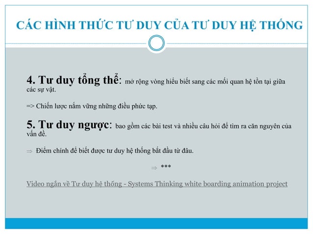 Systems thinking - Tư duy hệ thống | PDF