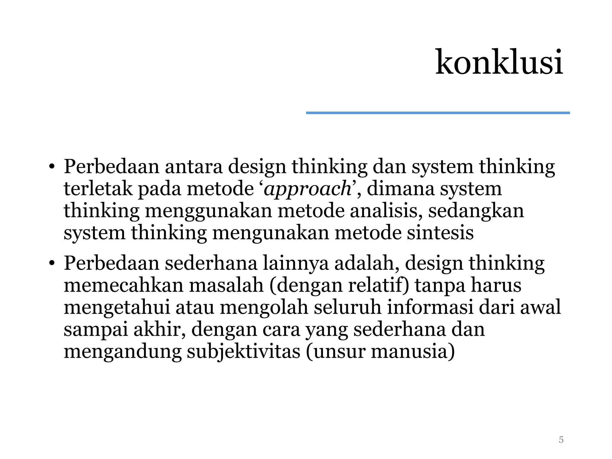 System thinking vs design thinking | PPTX
